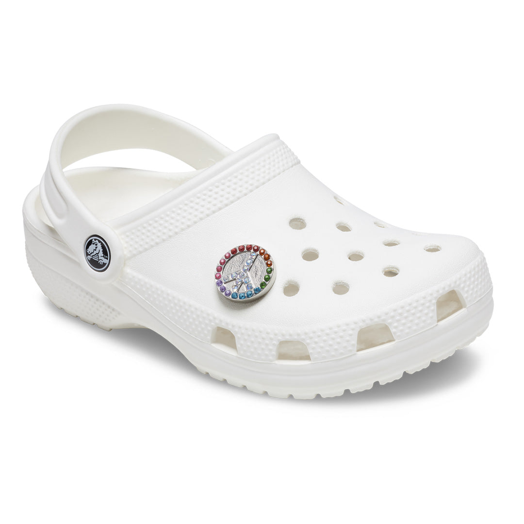 Crocs Jibbitz Glitter Elevated Peace Sign Loose - Krystal Waters ...