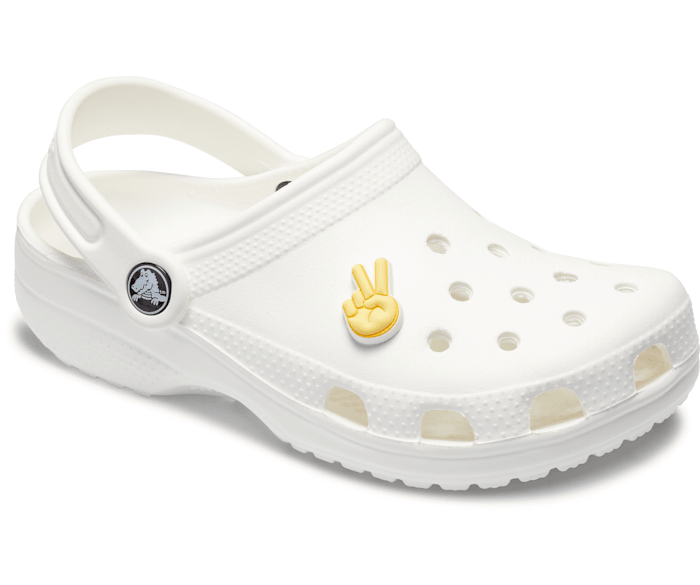 Crocs Jibbitz Symbol Charm Peace Hand Sign - Krystal Waters – Krystal ...